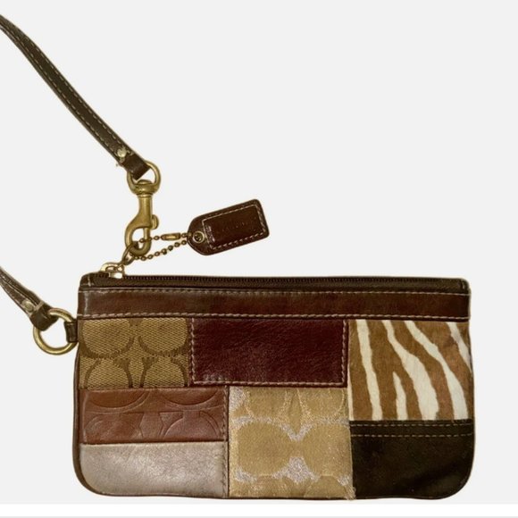 Coach | Bags | Authentic Vintage Y2k Coach Wristlet Patchwork Suede ...